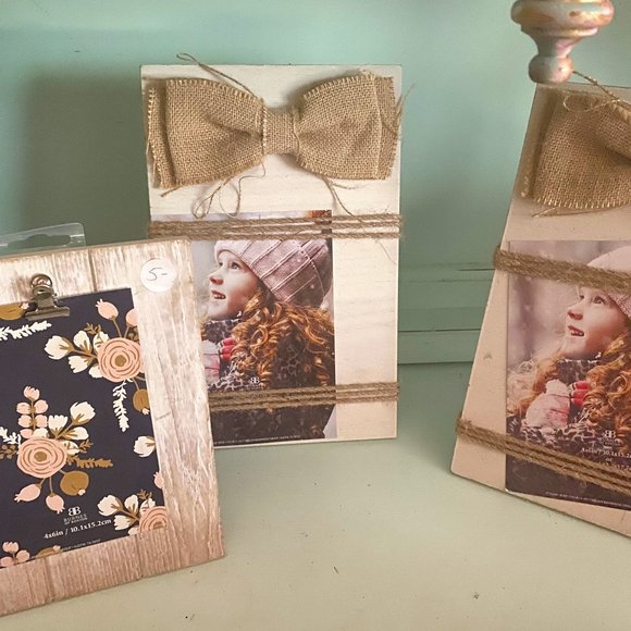 Accents | Burlap And String Picture Frames Set | Poshmark